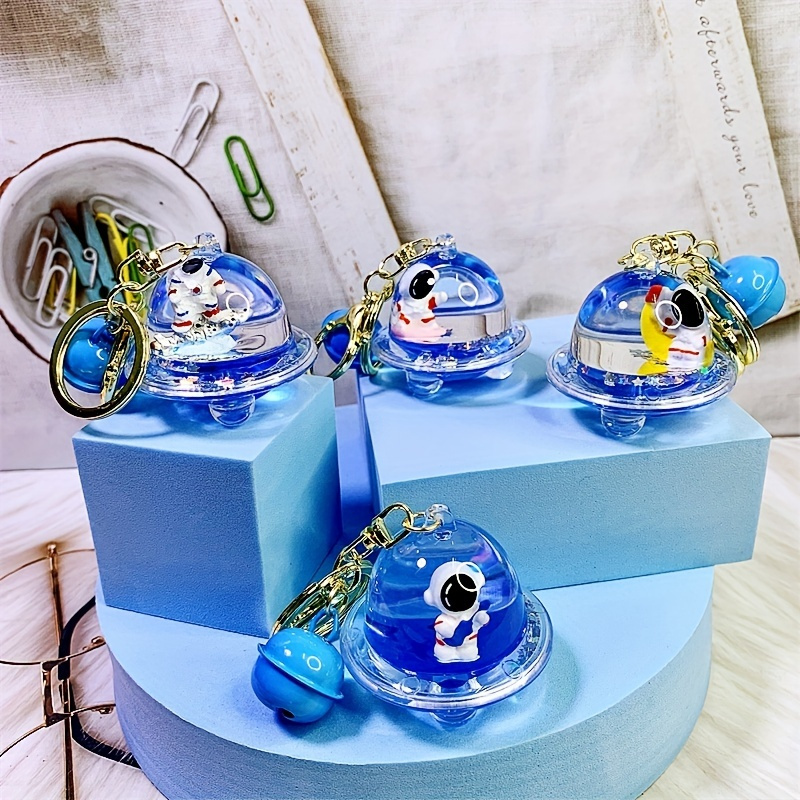 1pc Creative Acrylic Astronaut Series Spaceship Key Chain Car ...