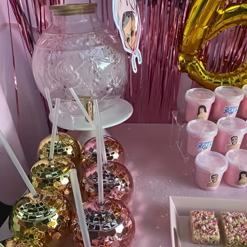 Reusable Disco Ball Straws For Party Decorations And Home - Temu