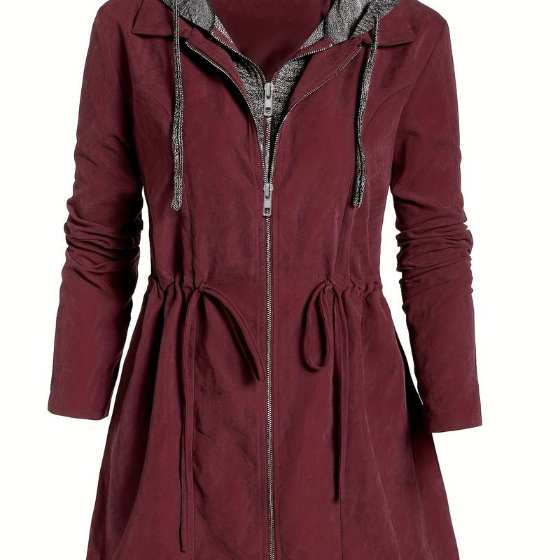 Plus Size Womens Solid Color Hooded Cardigan Coat Casual Knitted Sweater Coat Temu