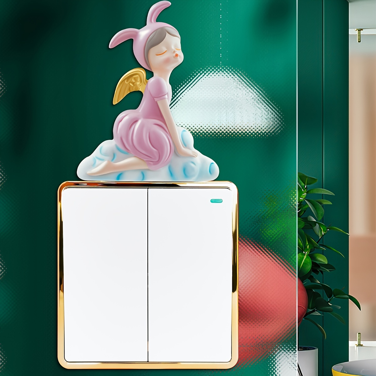 1pc Fairy Cloud Decorative Resin Wall Stickers Light Switch Decor ...