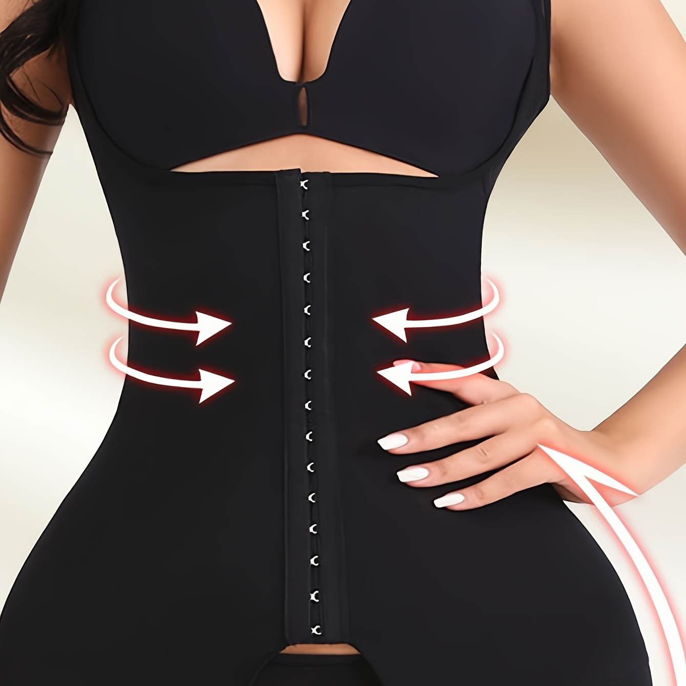 요 1pc 바디 셰이핑 점프수트는 허리 신체 슬리밍 버튼 클로저 조절 가능한 플러스 사이즈 하이 웨이스트 엉덩이 리프팅