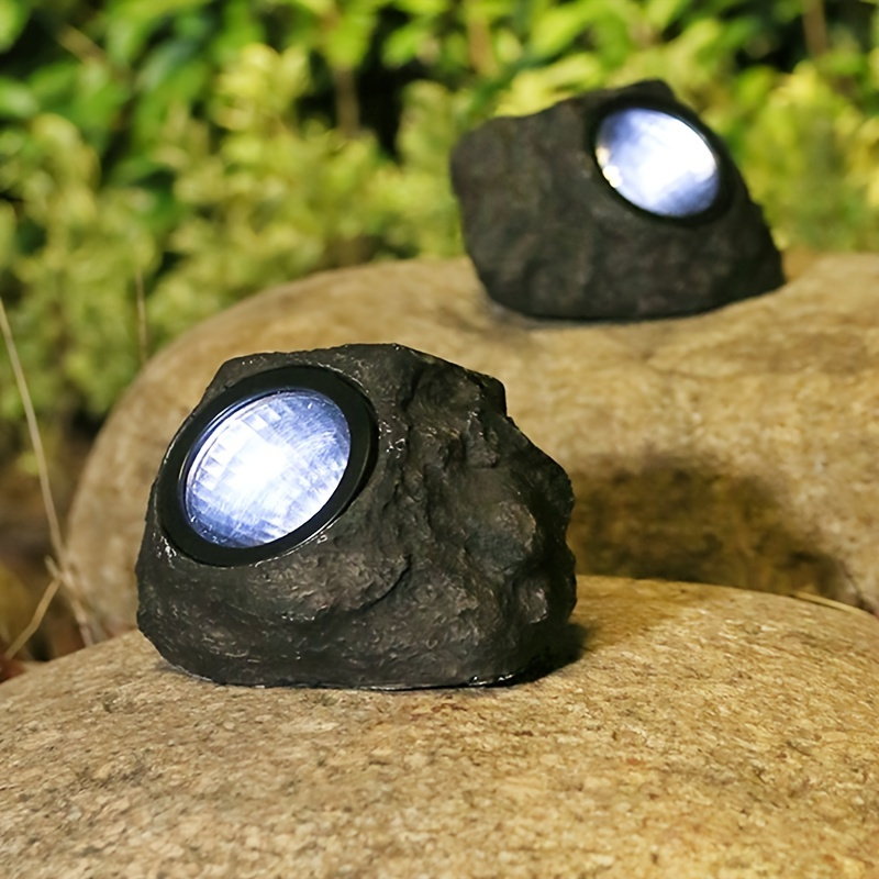 1pc Led Solar Rock Lights Stone Lights Outdoor Waterproof Light For ...