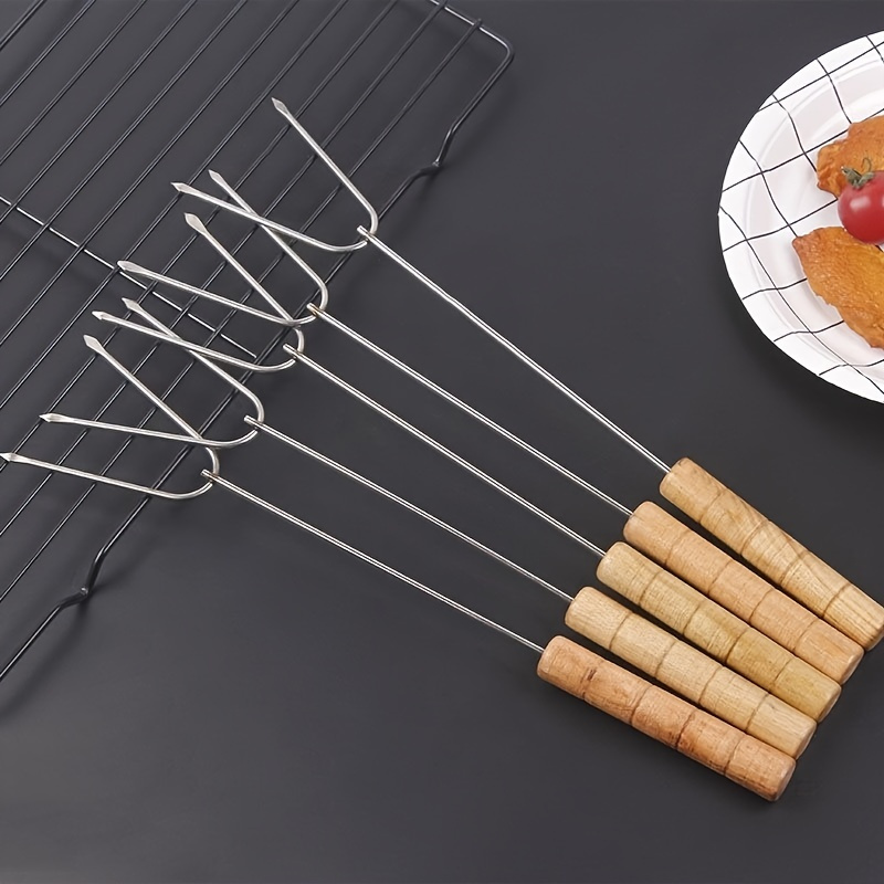 4pcs Pack Equipped With Barbecue Fork Outdoor Barbecue Can Skewer ...