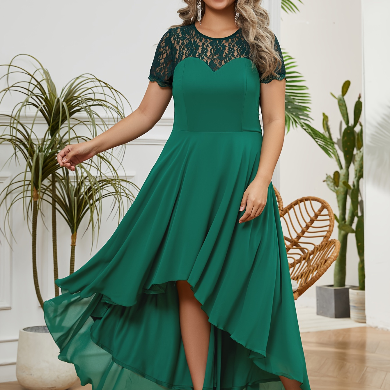 Plus Size Casual Dress Women's Plus Marble Print Long Sleeve - Temu