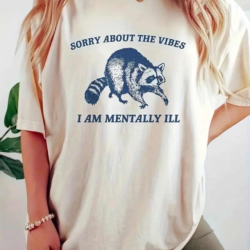 Plus Size Casual T Shirt Womens Plus Slogan Print Short Temu
