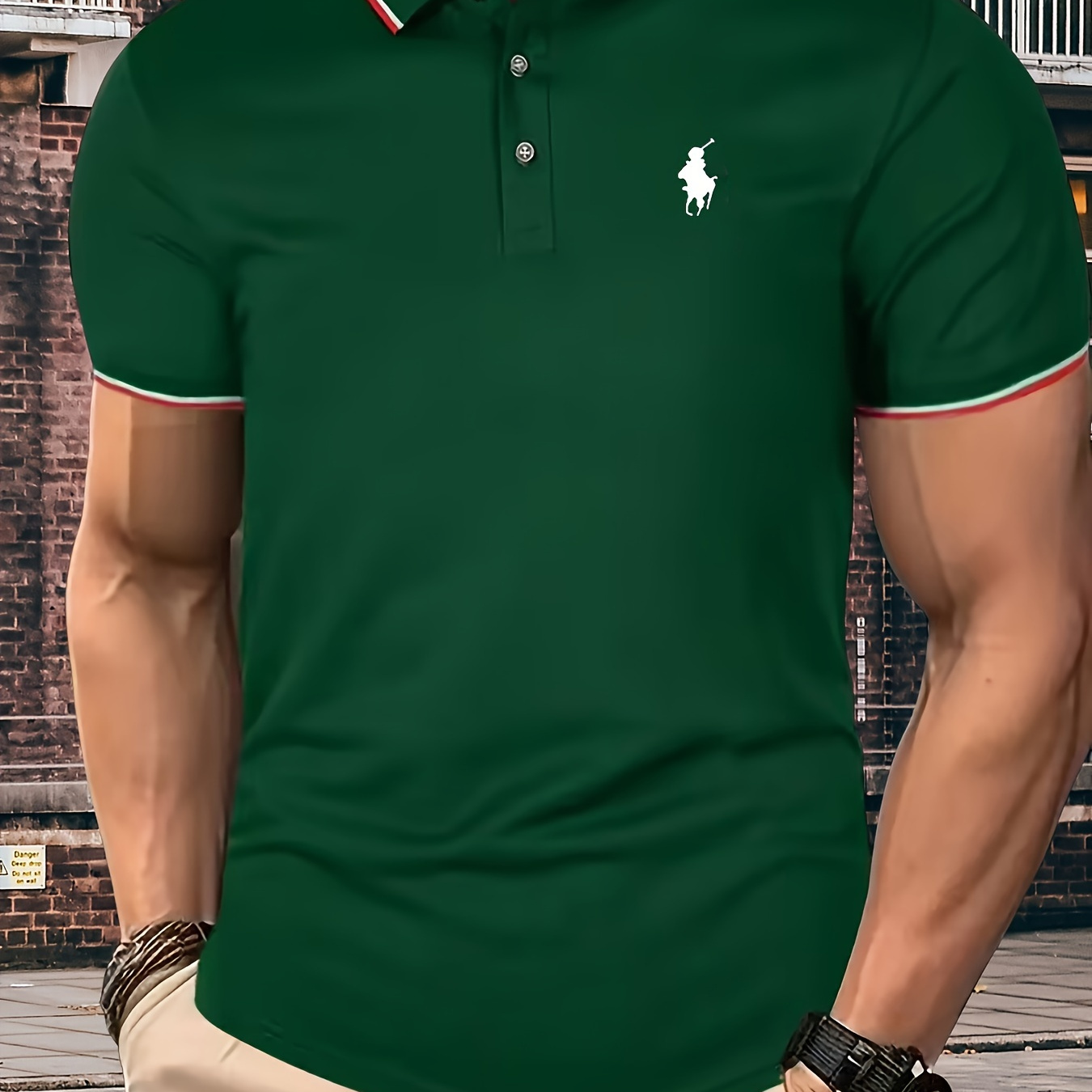 Camisa De Golf Con Diseño De Color En Contraste Transpirable De Corte