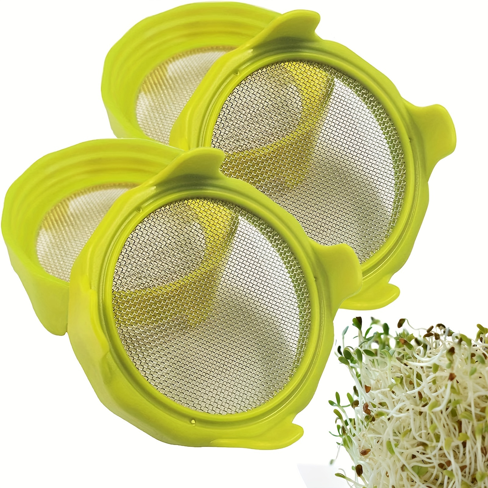 1pc Sprouting Lids Plastic Sprout Lid With Stainless Steel Screen For ...