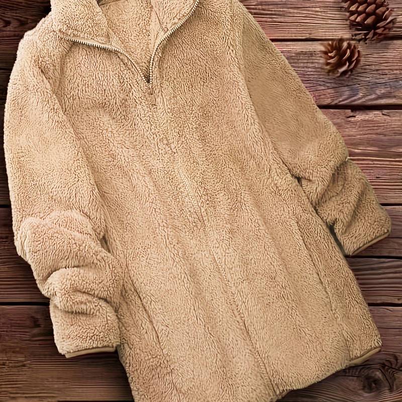 Plus Size Womens Solid Color Hooded Cardigan Coat Casual Knitted Sweater Coat Temu
