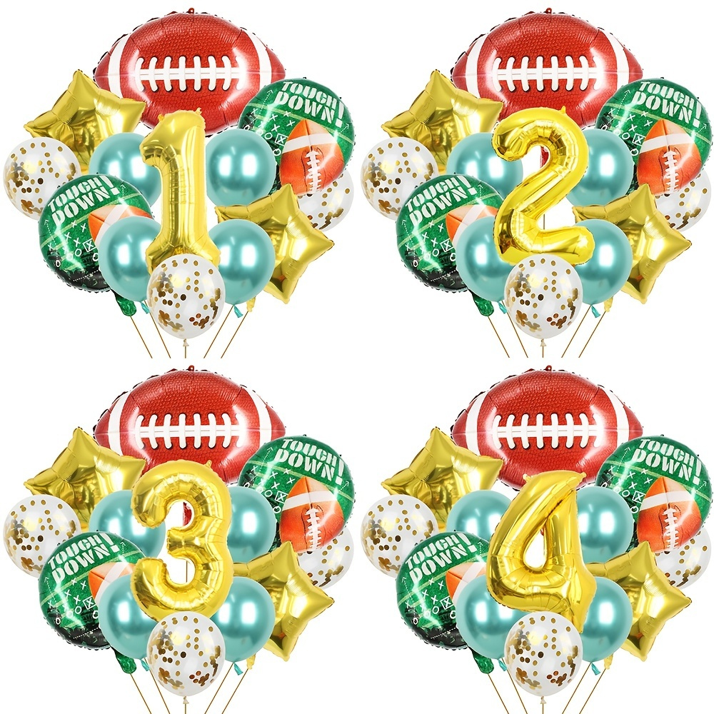 Set American Football Player Birthday Party American Soccer Balloons ...