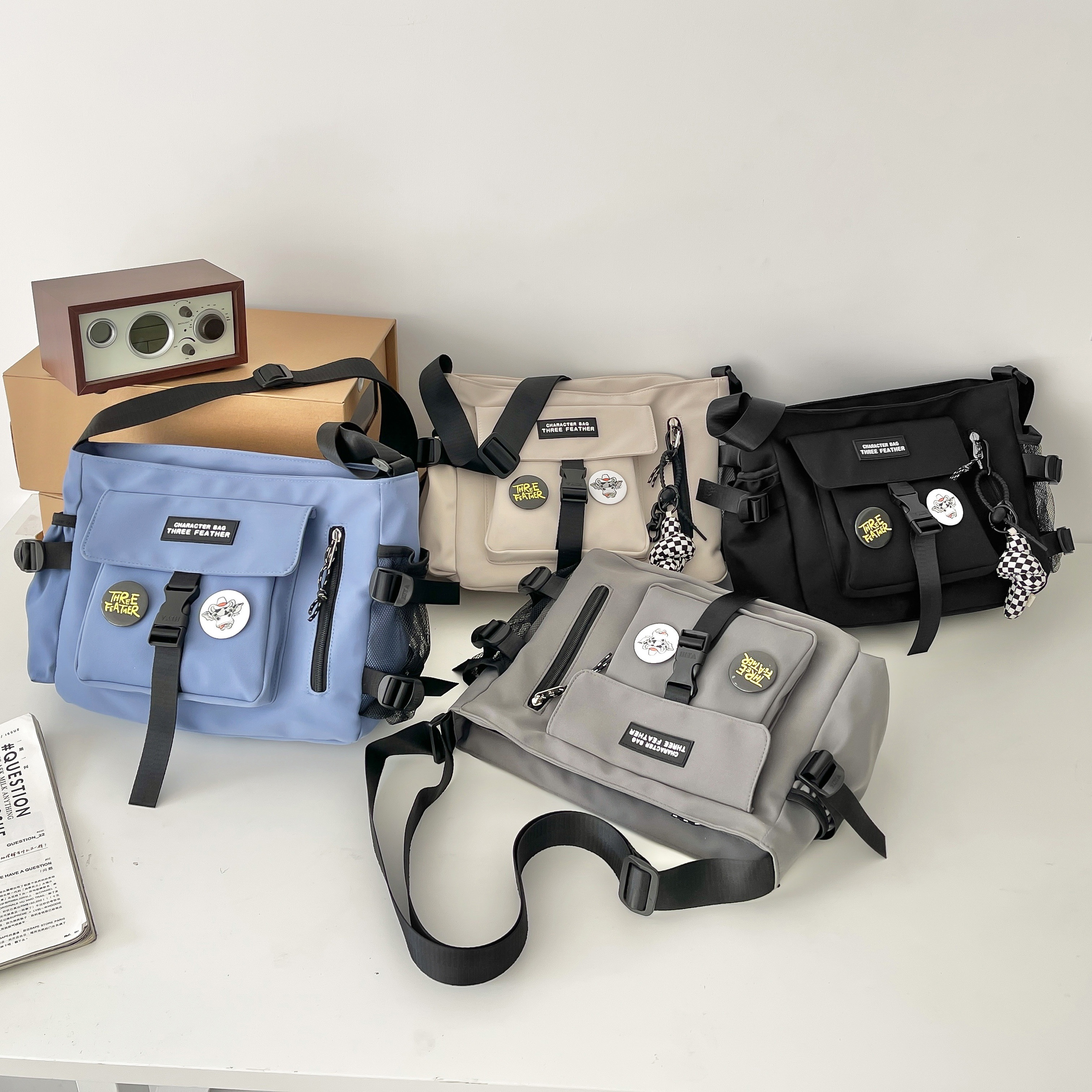 Casual Adjustable Messenger Bag Office Briefcase Crossbody Travel Bag ...