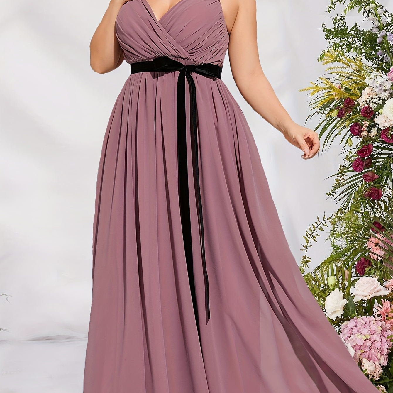 Plus Size Party Dress Womens Plus Plain Long Sleeve Temu