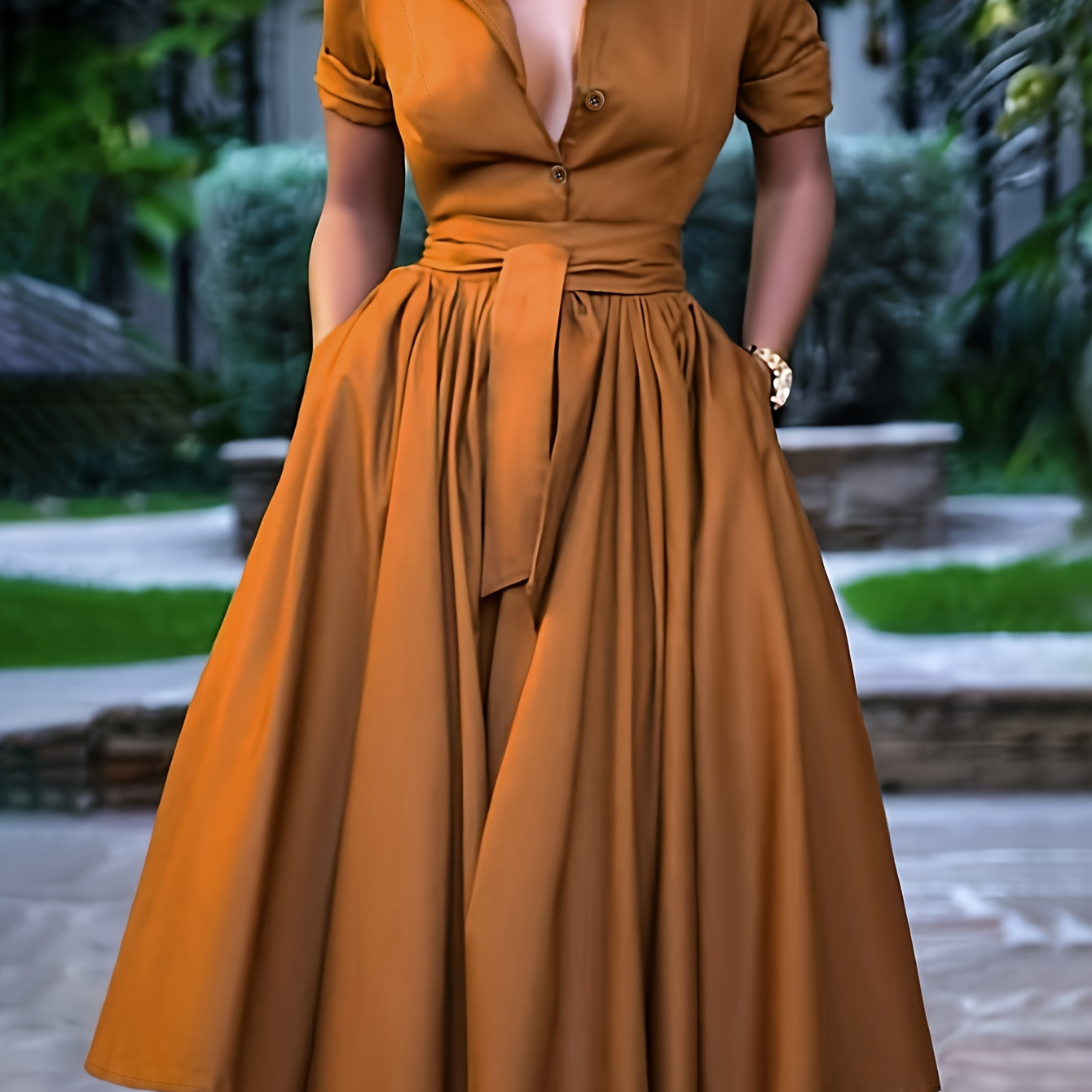 V Neck Oversized Kaftan Dress Bohemian Loose Beach Vacation - Temu