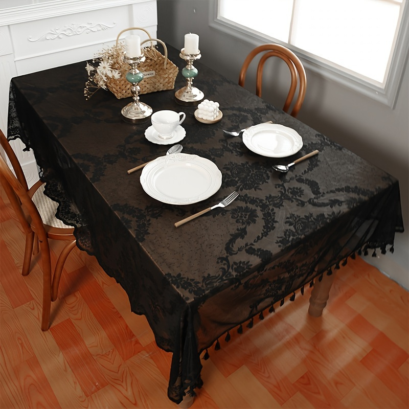 Black Lace Tablecloth