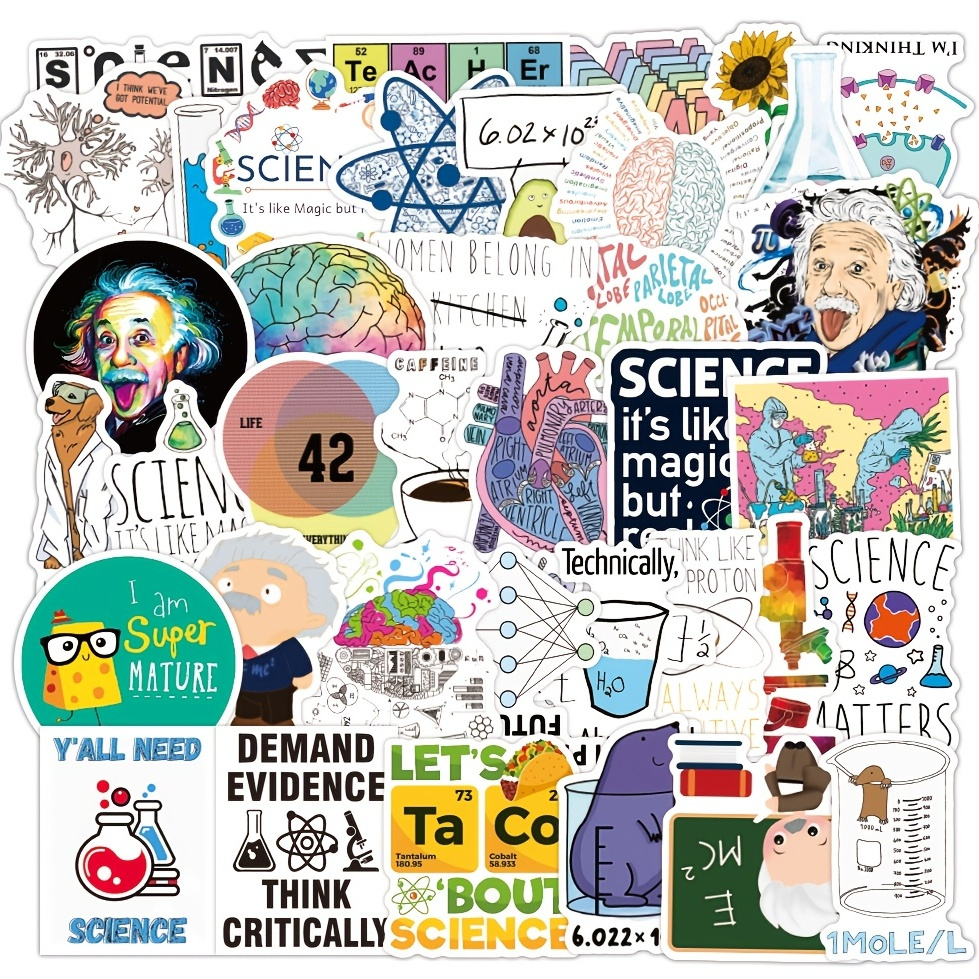 50pcs Chemical Laboratory Patterned Luggage Sticker Waterproof Vinyl ...