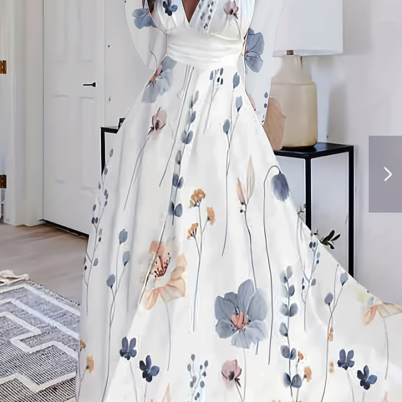 Embroidery Mesh Floral Print Dress Vintage Sleeveless Ruffle - Temu