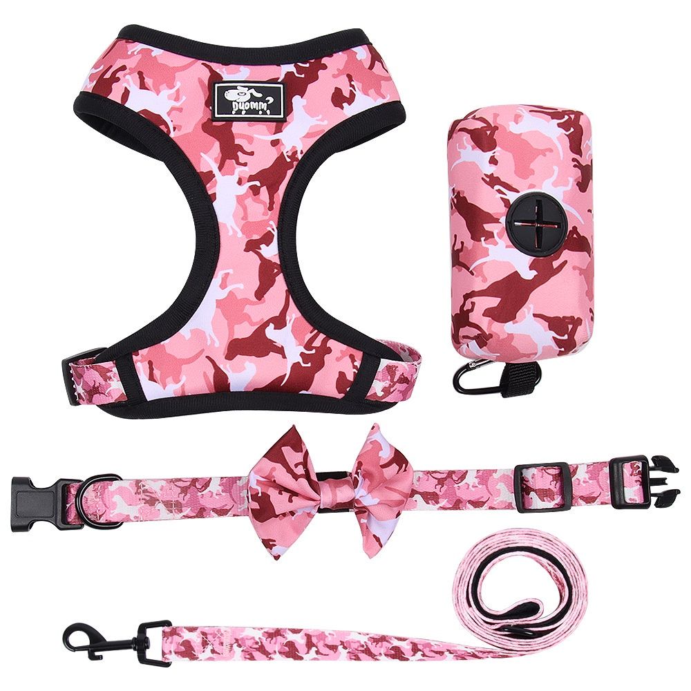 Pink Camo Dog Harness