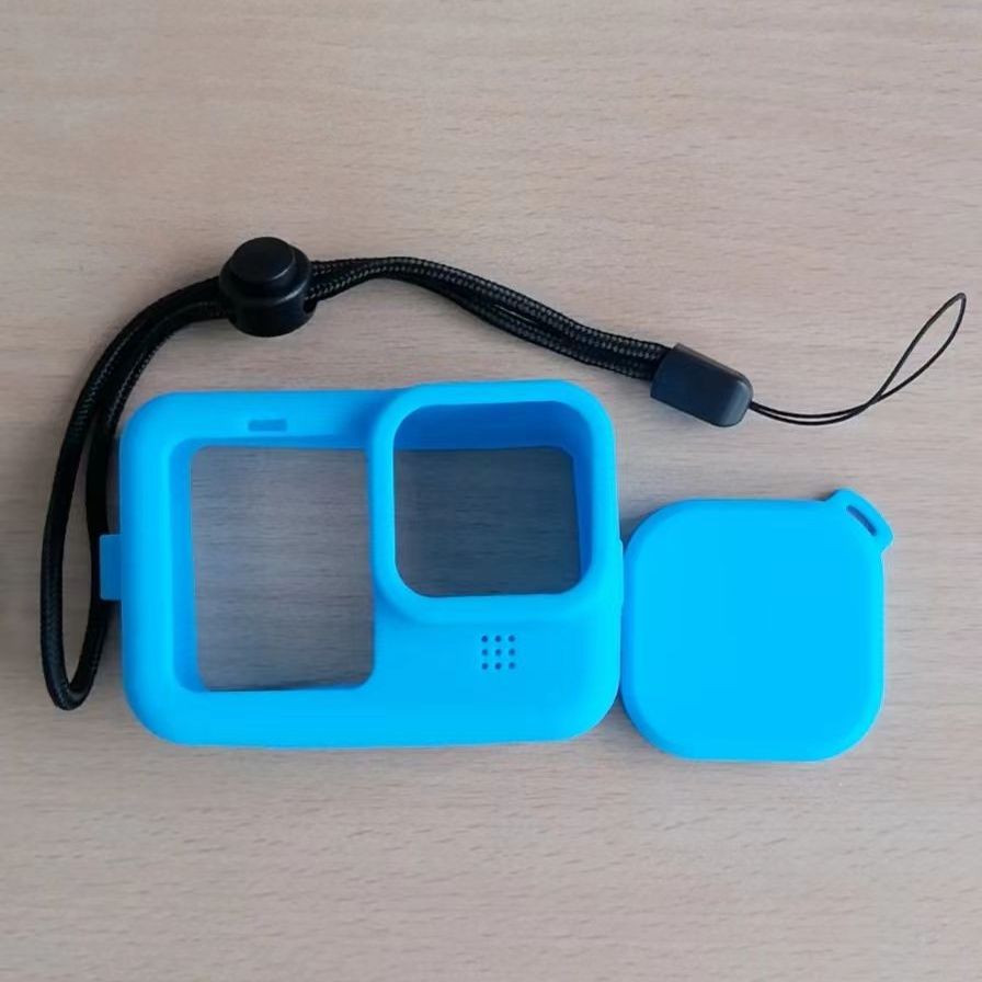 Silicon Camera Case Lens Cap Starp For Gopor 9 10 11 Black Sport Action ...
