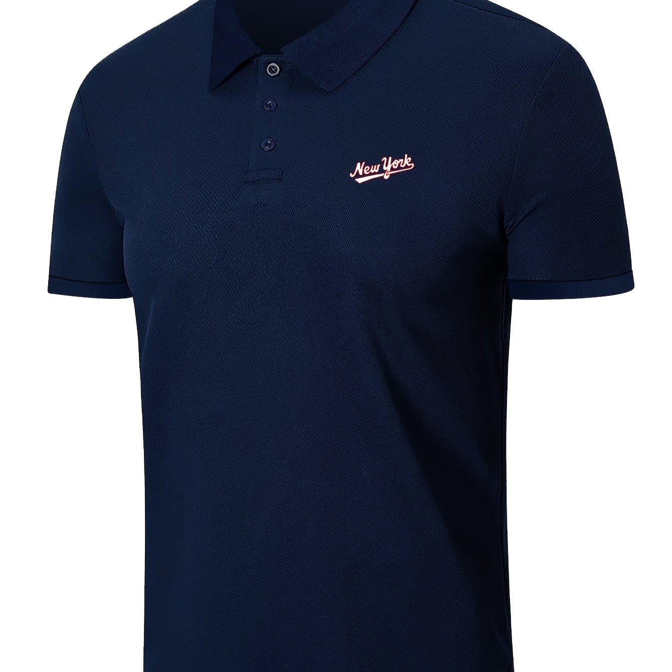 Men's Plus Size Polo Shirt "new York" Graphic Print Short - Temu United ...