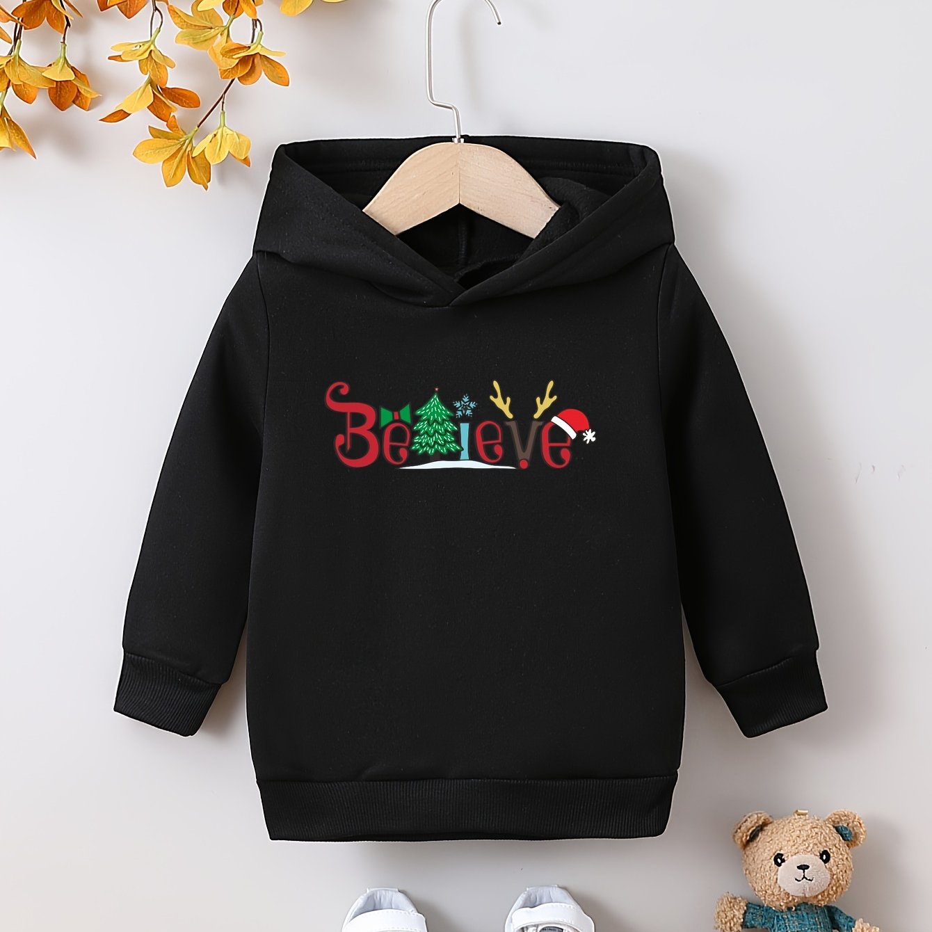 Sweat shirt À Capuche Noël Petites Filles Hauts Sport - Temu France