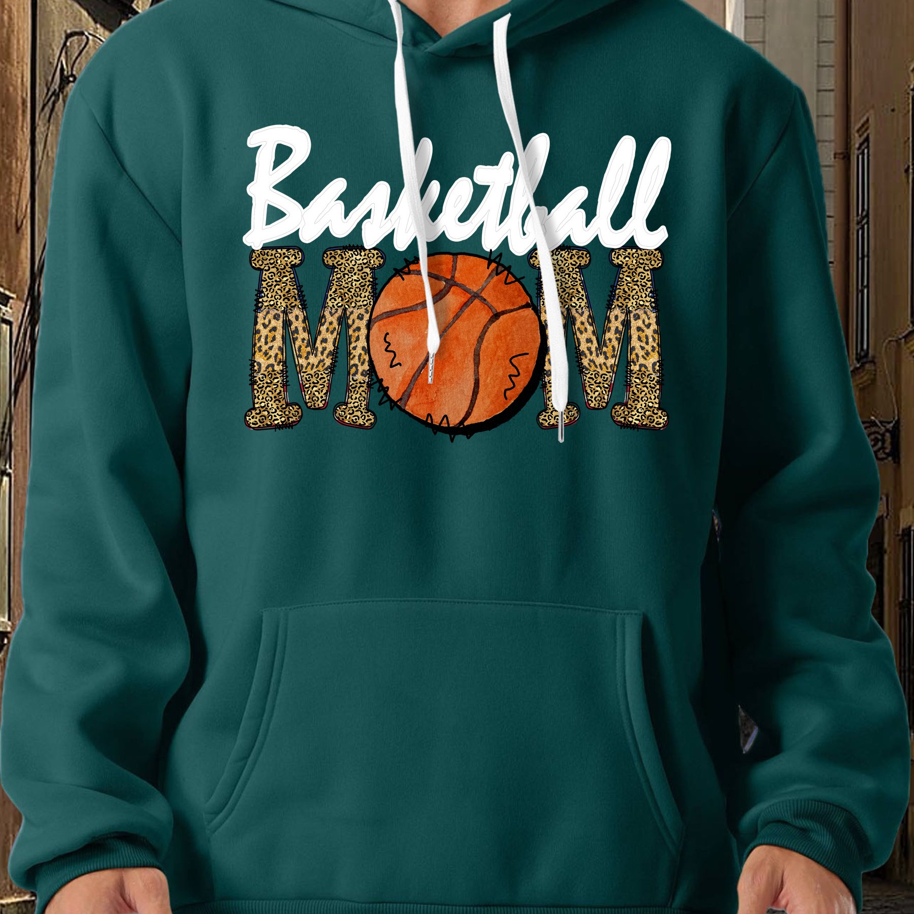 Basketball Pattern Hoodie Kangaroo Pocket Men's Casual - Temu New Zealand