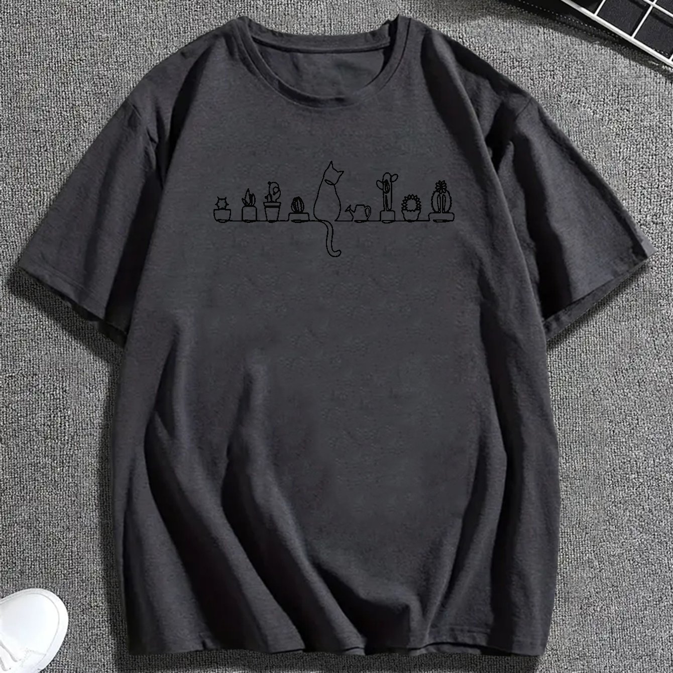 Cat Print T Shirt Tees For Men Casual Short Sleeve T shirt - Temu ...