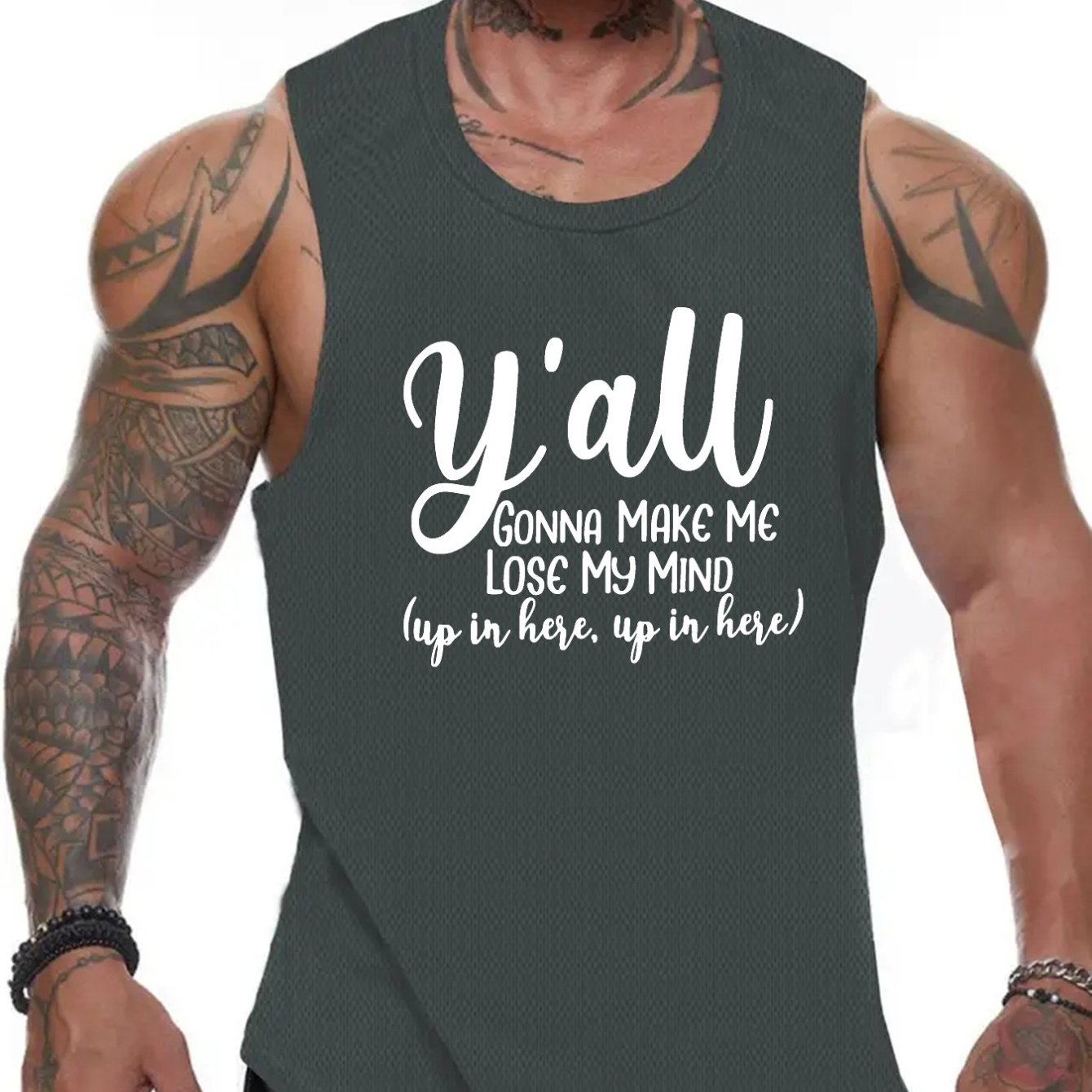 Lose Mind Print A shirt Tanks Sleeveless Tank Top Men's - Temu New Zealand