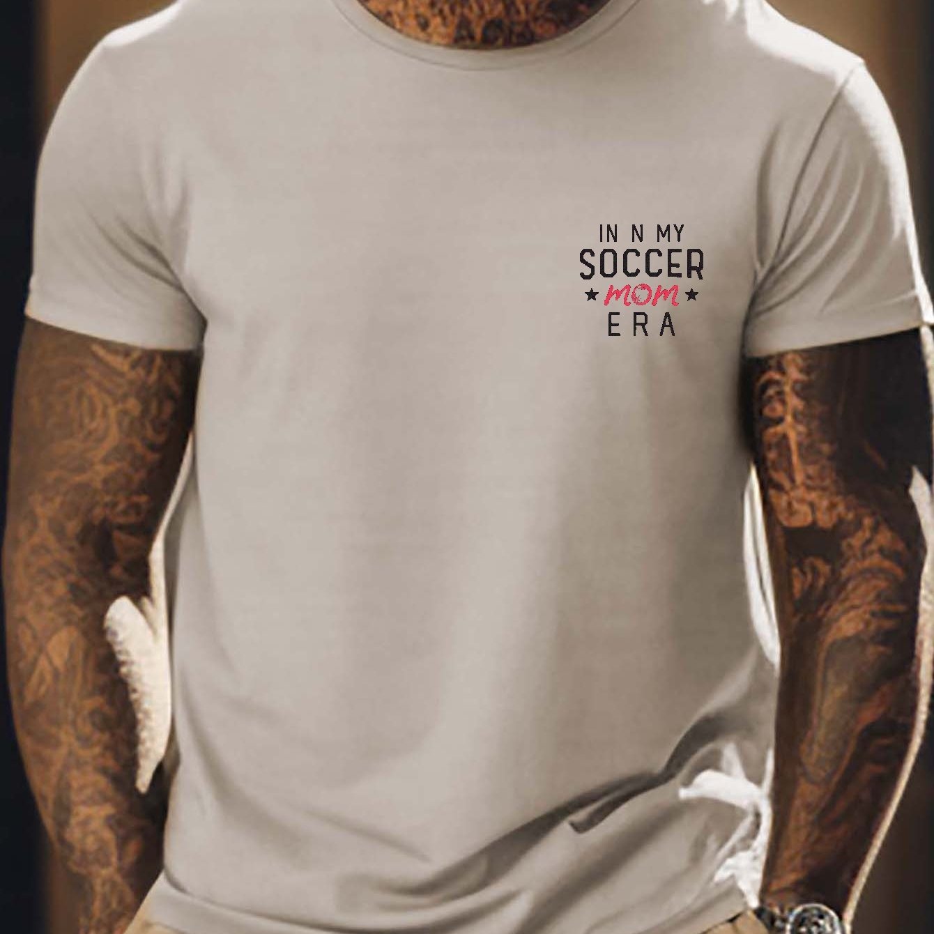 In Soccer Mom Era Print T Shirt Tees Men Casual Short Sleeve - Temu