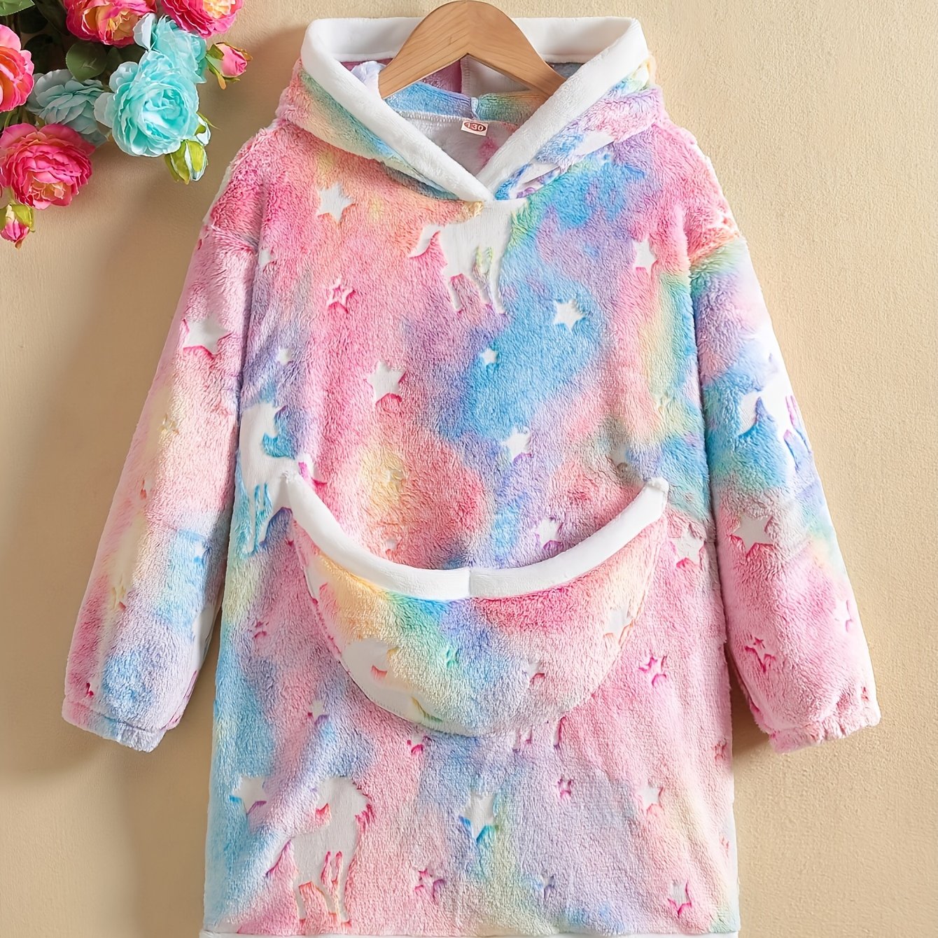 Toddler Girls Allover Cartoon Unicorn Print Winter Pocket - Temu United ...