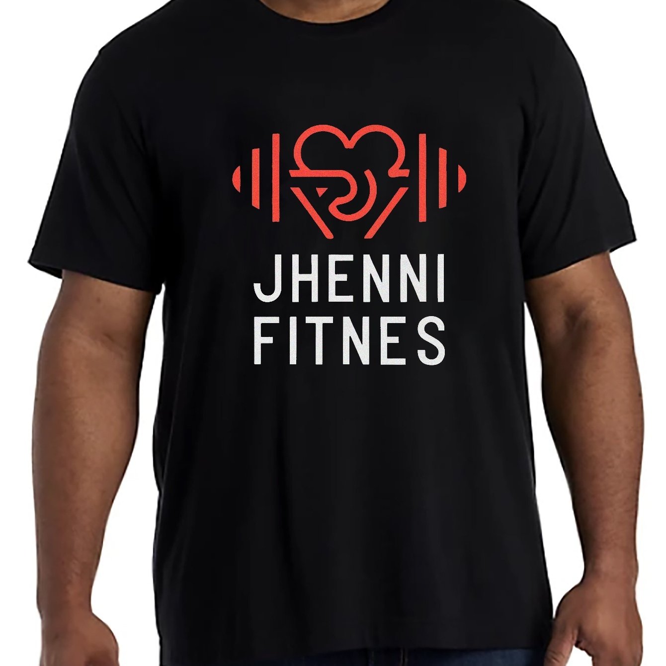 Plus Size Casual T shirt Males Heart Barbell Graphic Print - Temu Australia