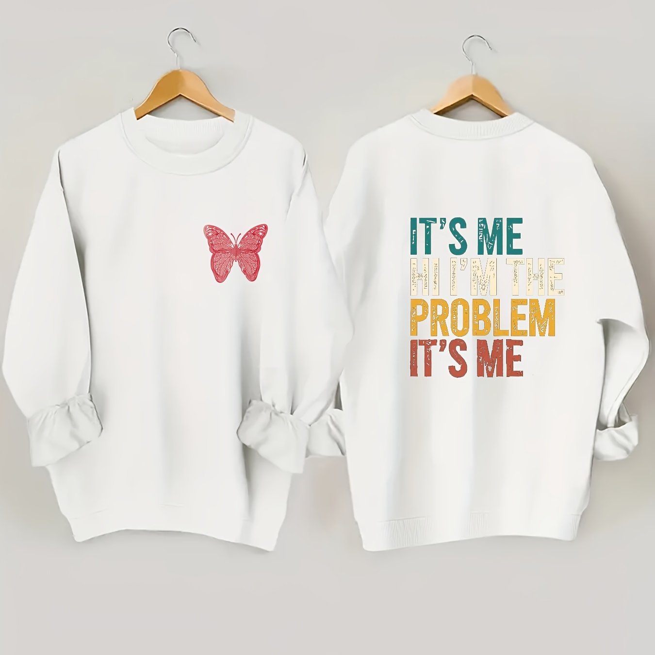 Letter Print Sweatshirt Plus Size Casual Long Sleeve Crew Temu Australia