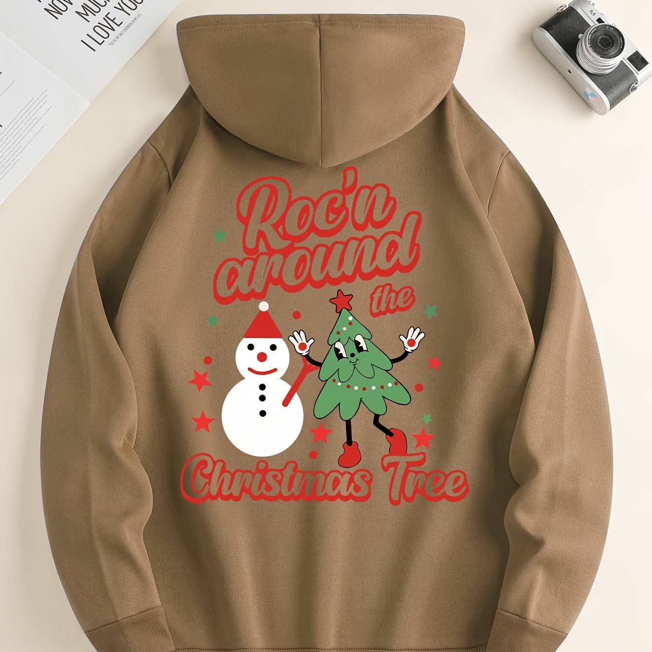 Snowman Christmas Tree Print Hoodies Men Graphic Hoodie - Temu United ...