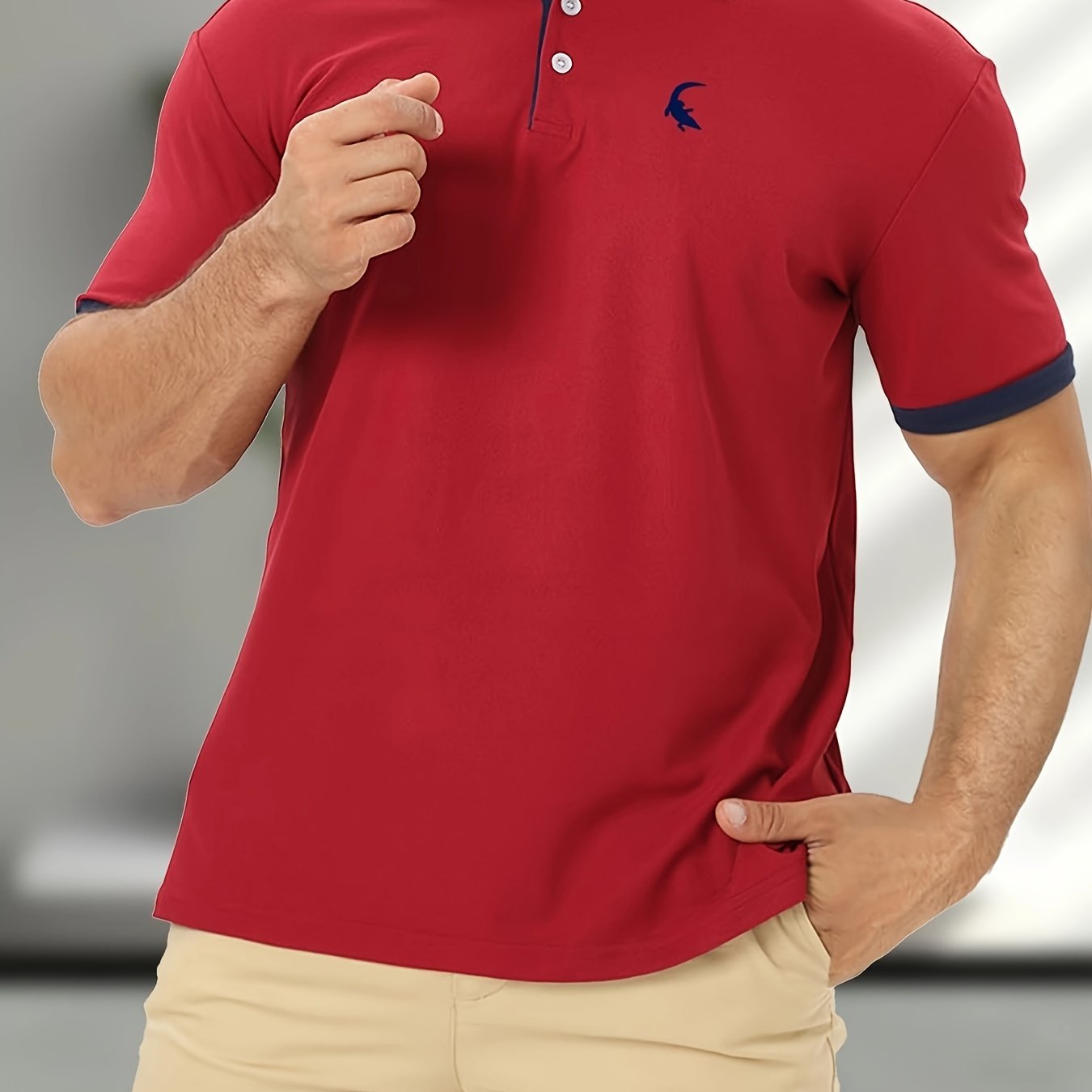 Chameleon Pattern Men's Golf Short Sleeve Shirts Sports Top - Temu ...