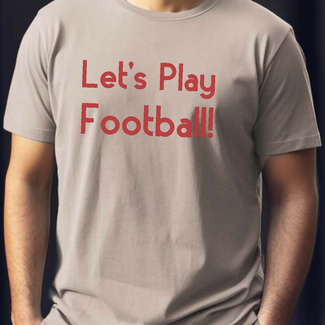 Let's Play Football Print T Shirt Tees Men Casual Short - Temu United ...