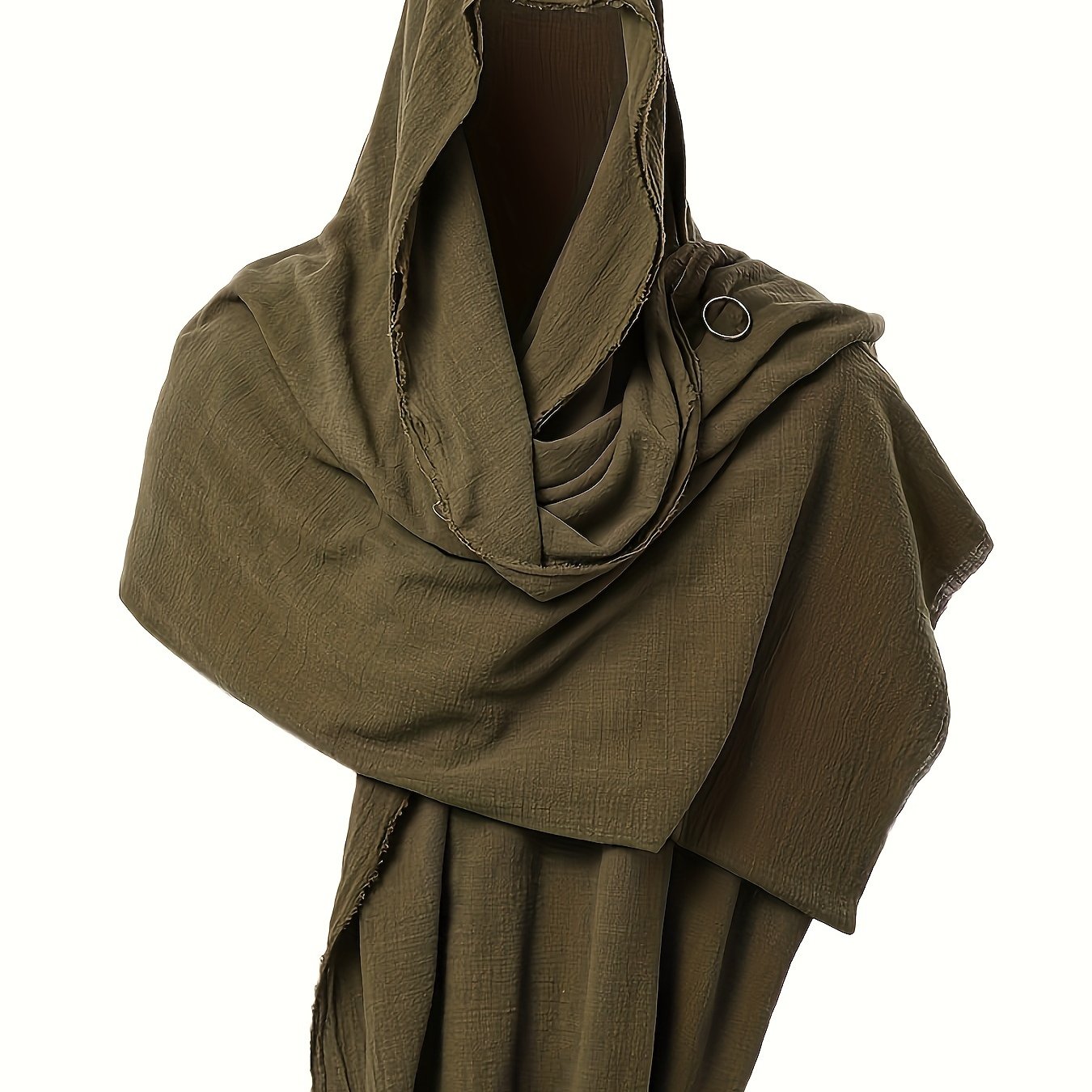 Renaissance Medieval Costume Men Shawl Scarf Shaman Cowl Cloak Cape ...