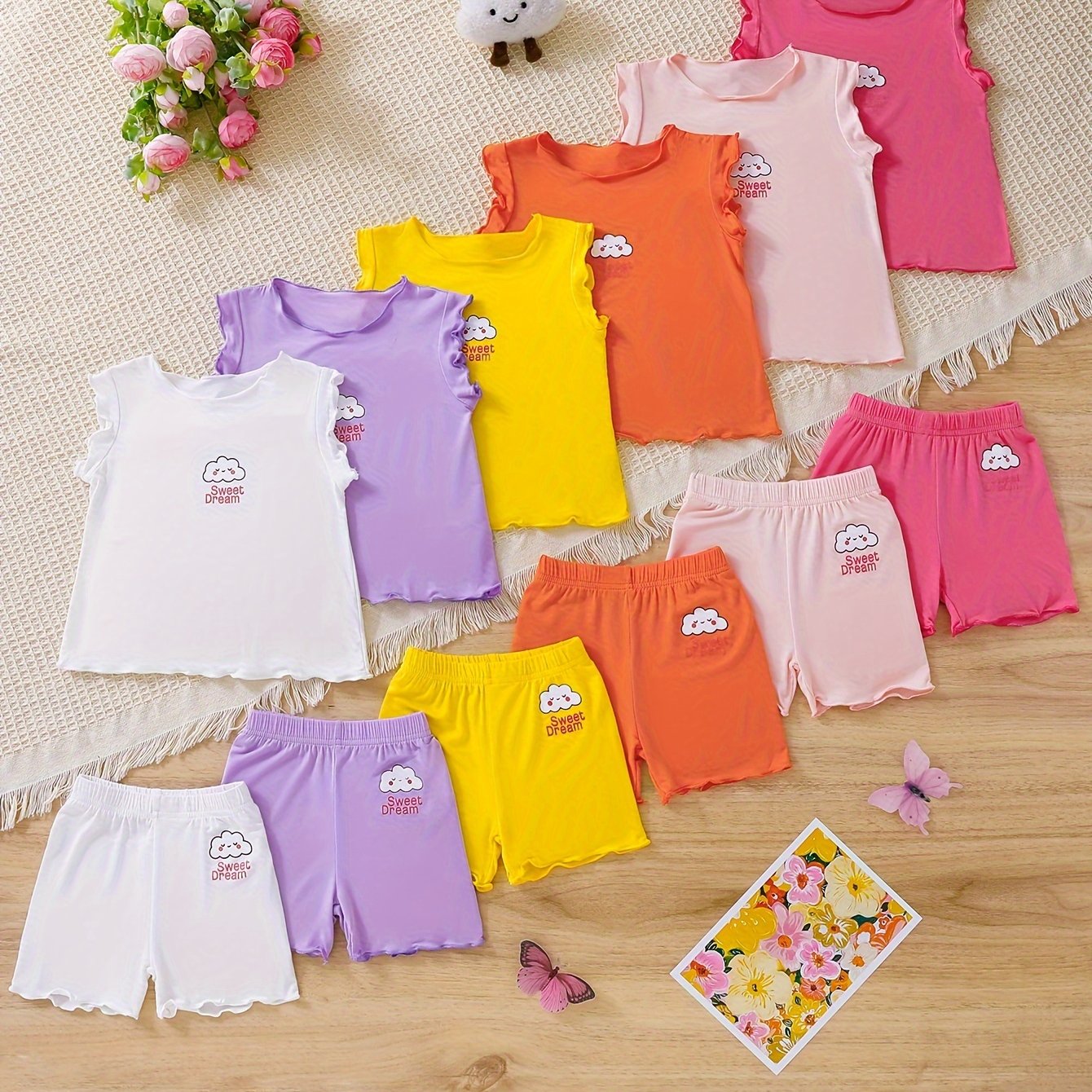 Pajamas Kid s Toddler Girls Kids Cartoon Cloud Pattern - Temu New Zealand