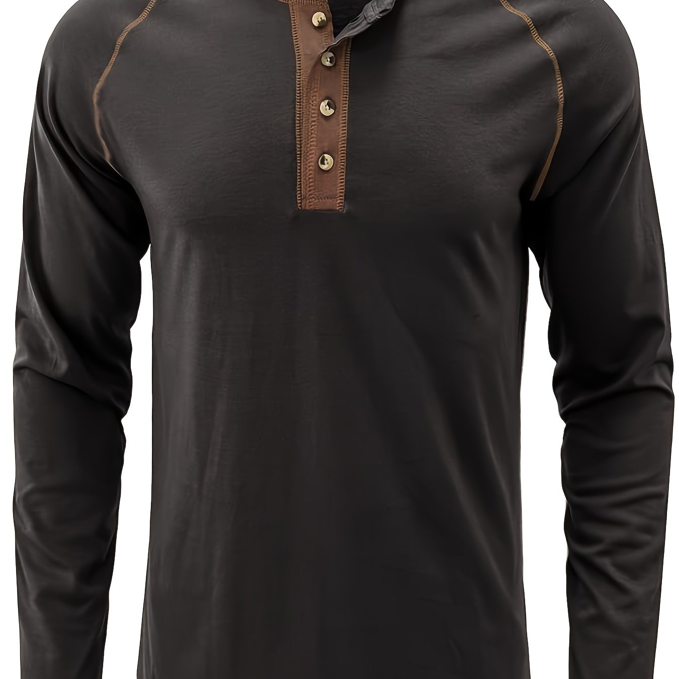 Men's Classic Design Long Sleeve Shirt 1/4 Button Shirt - Temu United ...