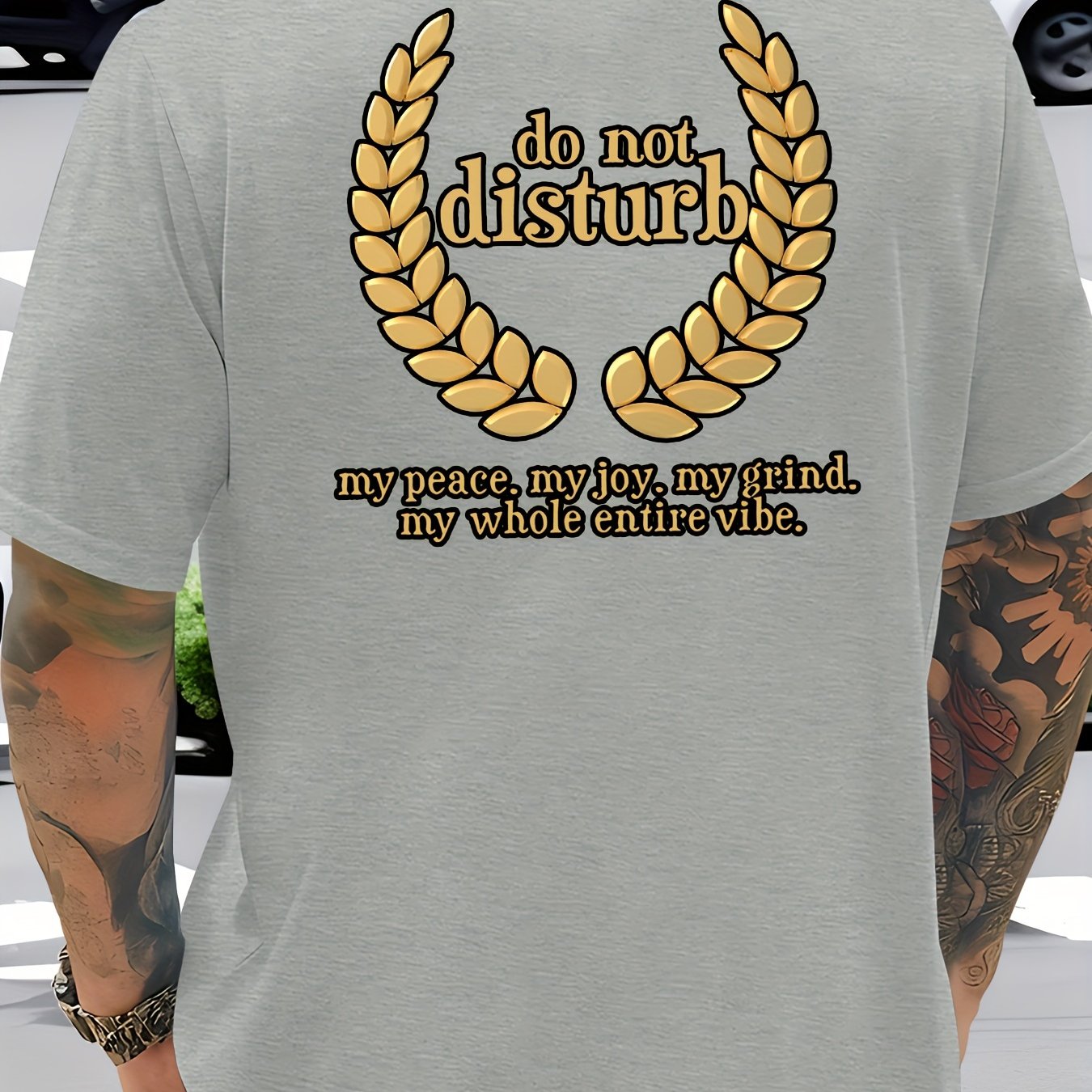 Disturb Print Men's Casual T shirt Trendy Short Sleeve Comfy - Temu ...