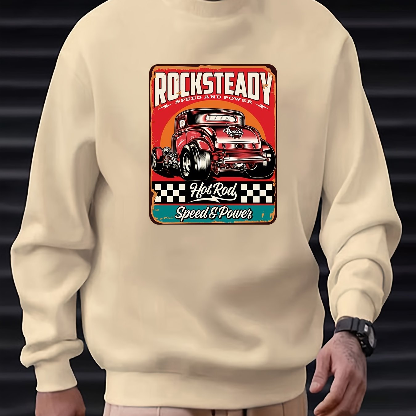 Rocksteady Retro Red Car Checkboard Road Print Men's - Temu Ireland
