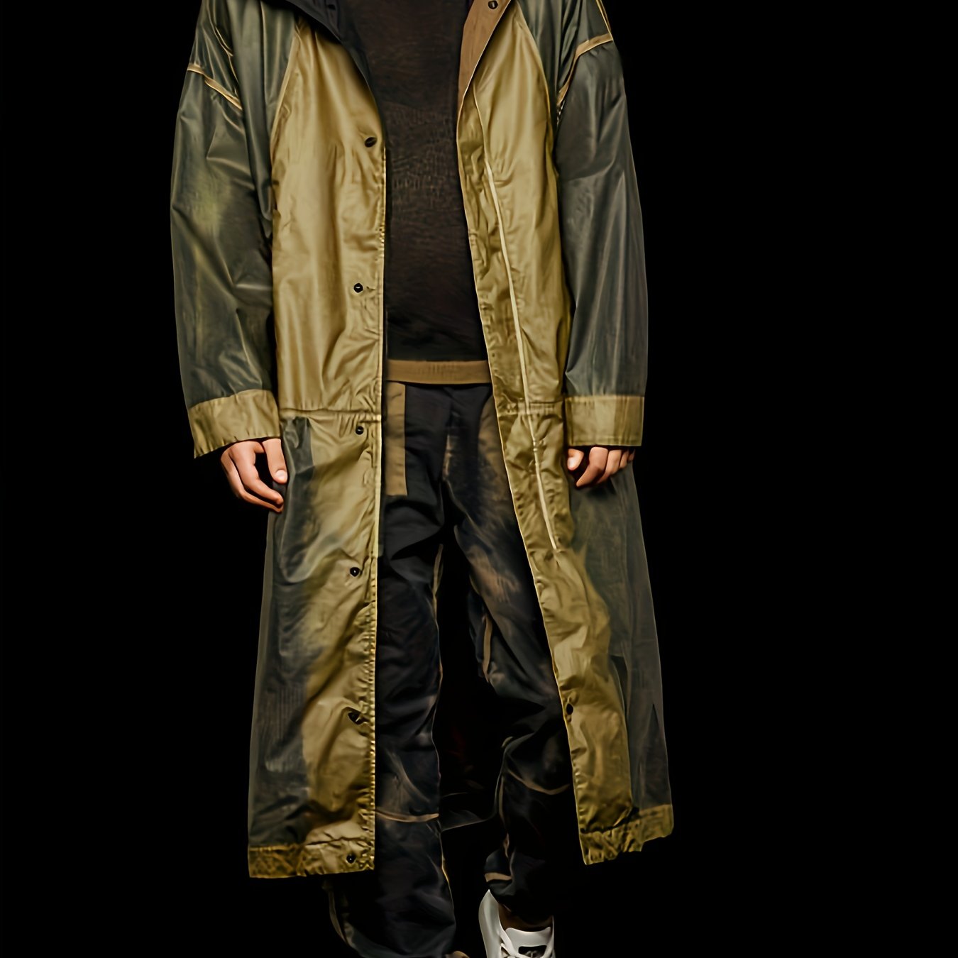 Plus Size Men's Contrast Color Hooded Jacket Windbreaker - Temu United ...