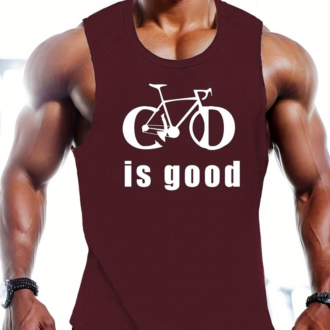 Plus Size Men's Creative Bicycle Graphic Print Tank Top - Temu United ...