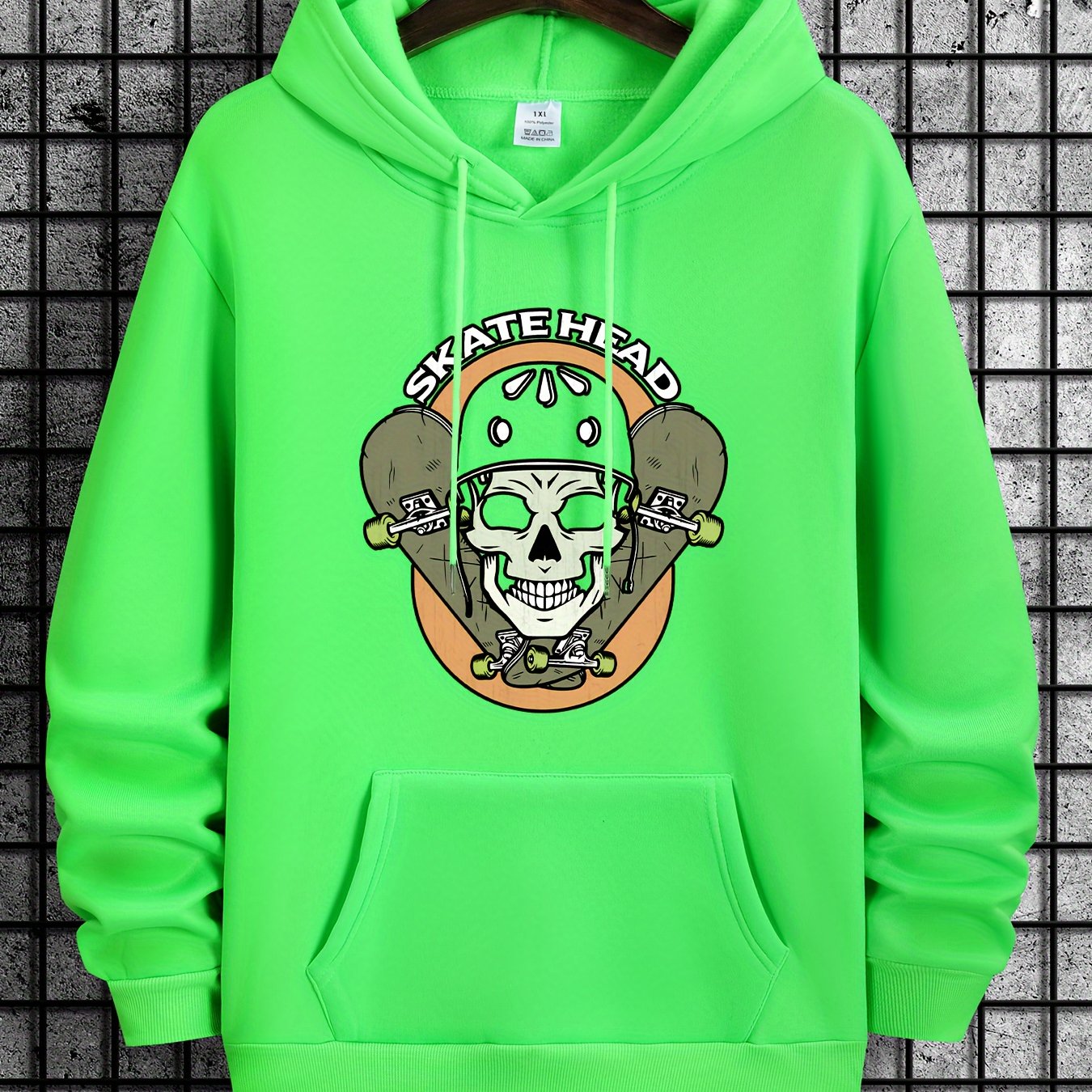 Letters Skull Skateboards Graphic Print Sweatshirt Fleece - Temu United ...