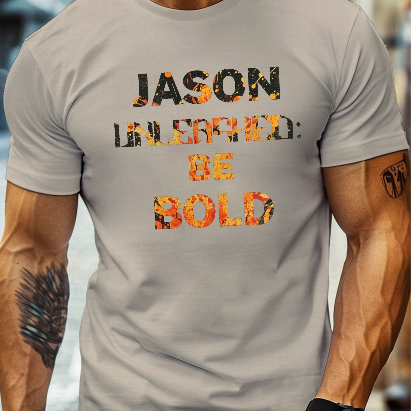 Jason Unleashed Bold Print Men's Round Neck Short Sleeve Tee - Temu
