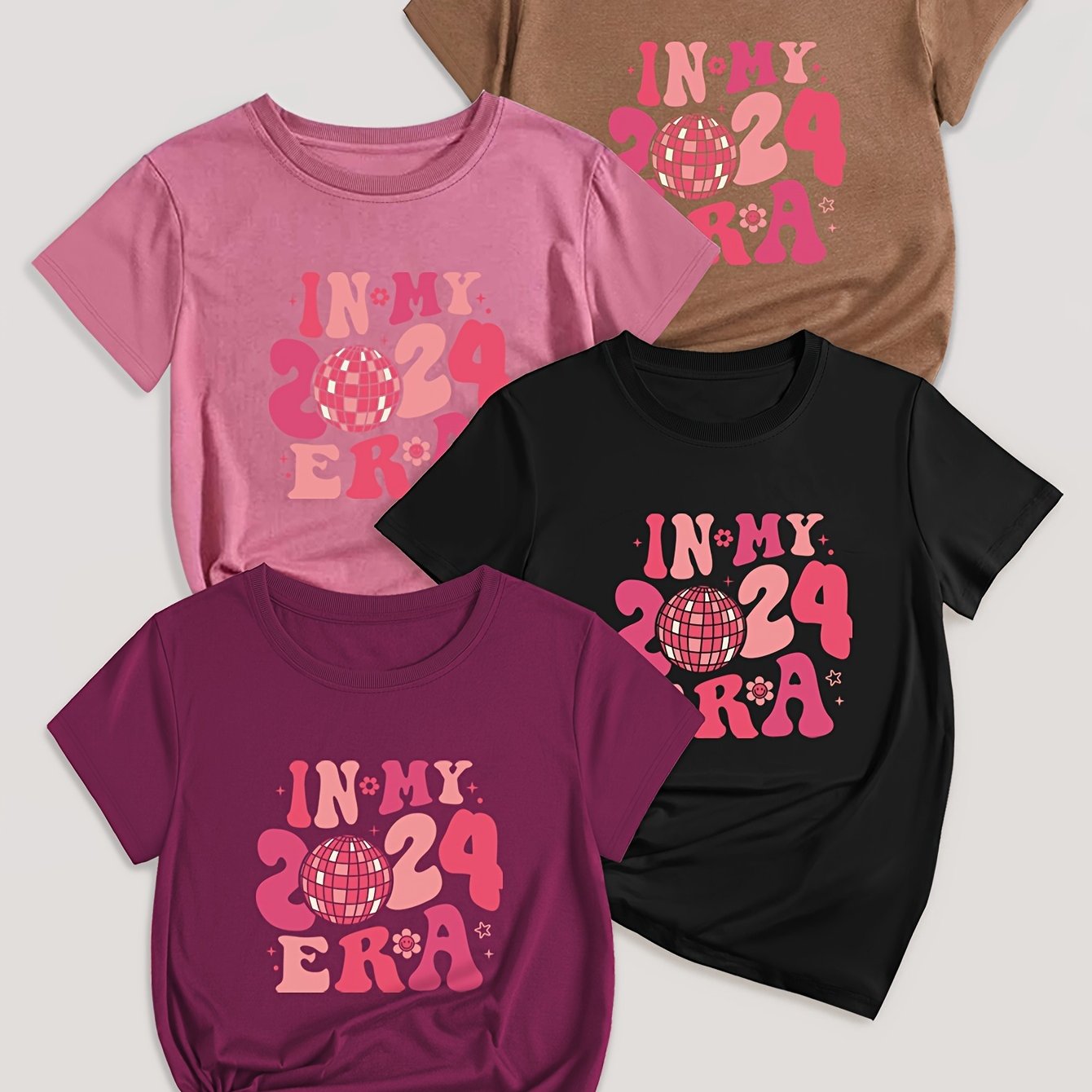 Letter Print T shirts Plus Size Short Sleeve Crew Neck - Temu Australia