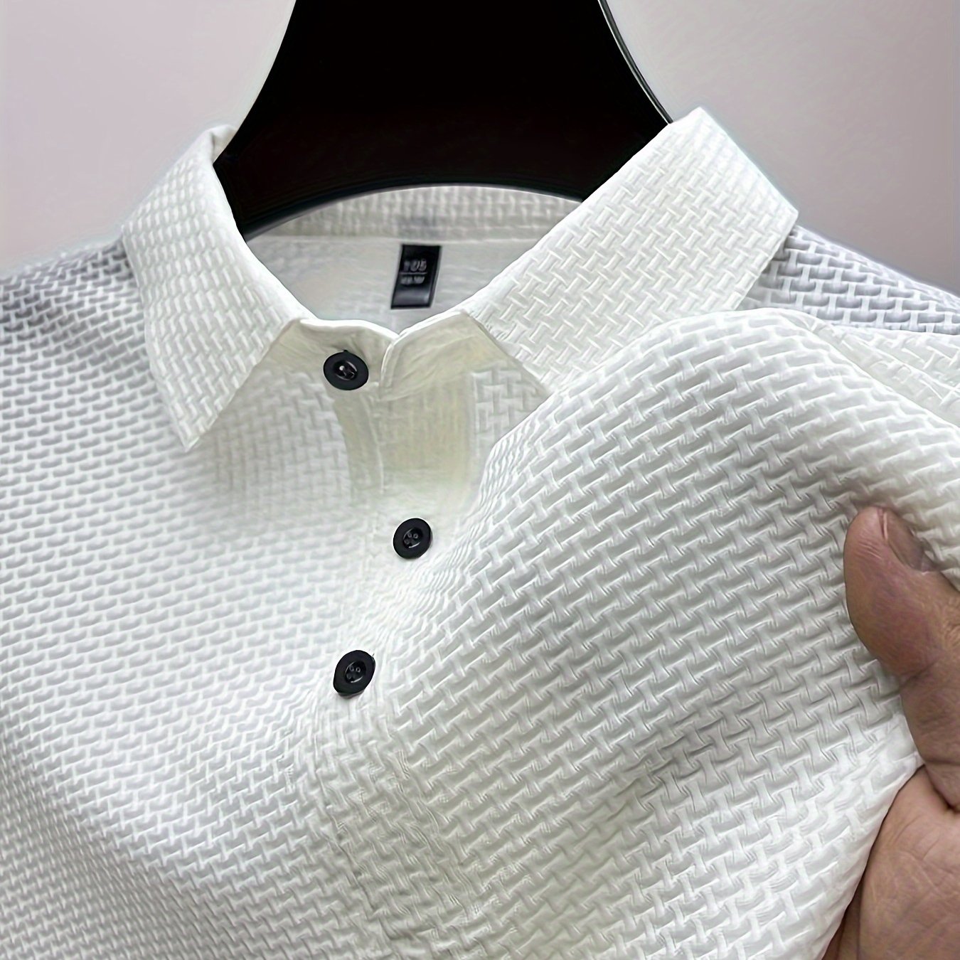 Chemise Golf Solide Hommes Décontractée Confortable Demi - Temu France