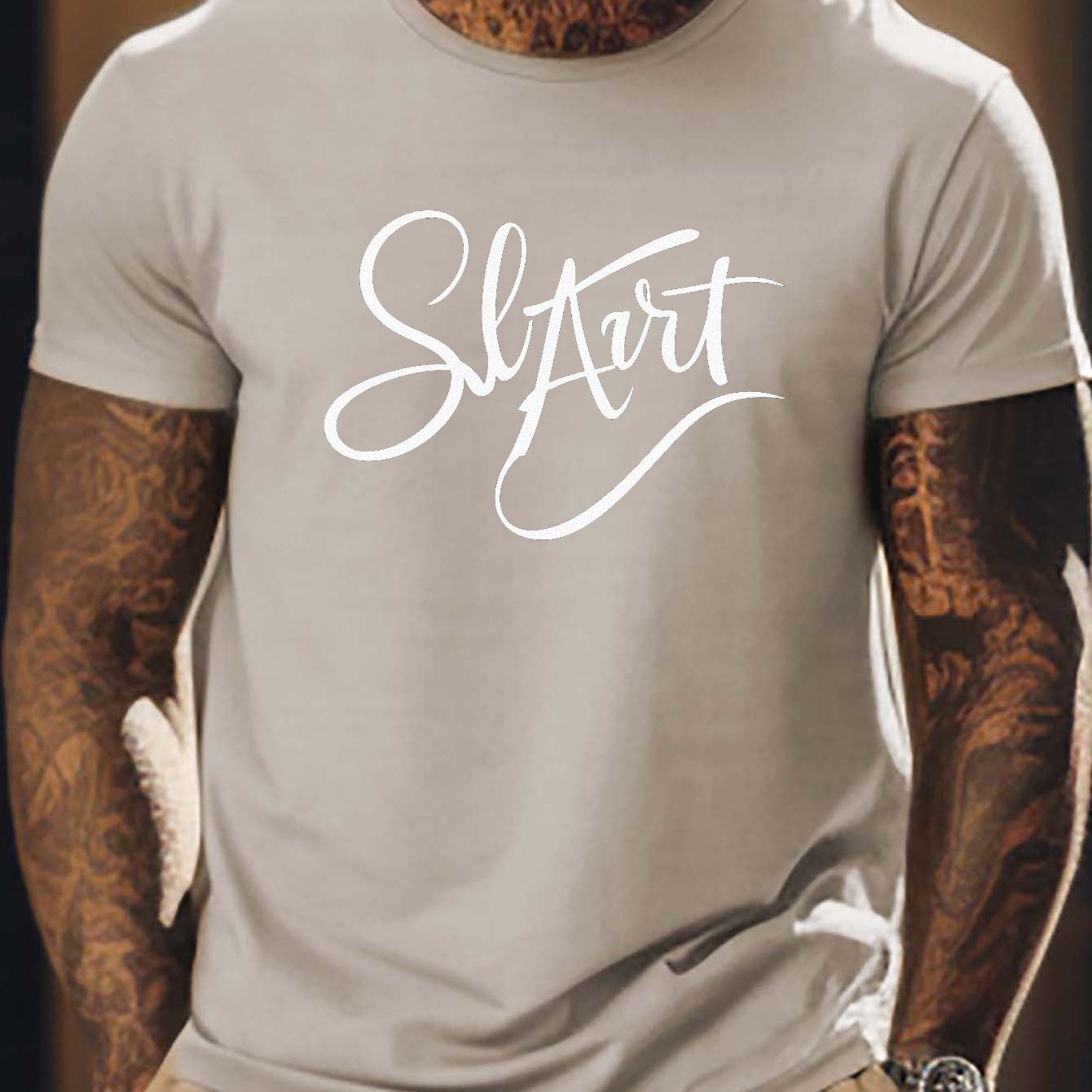 Sl7art T Shirt Imprimé Hommes Haut Décontracté à Manches Temu France