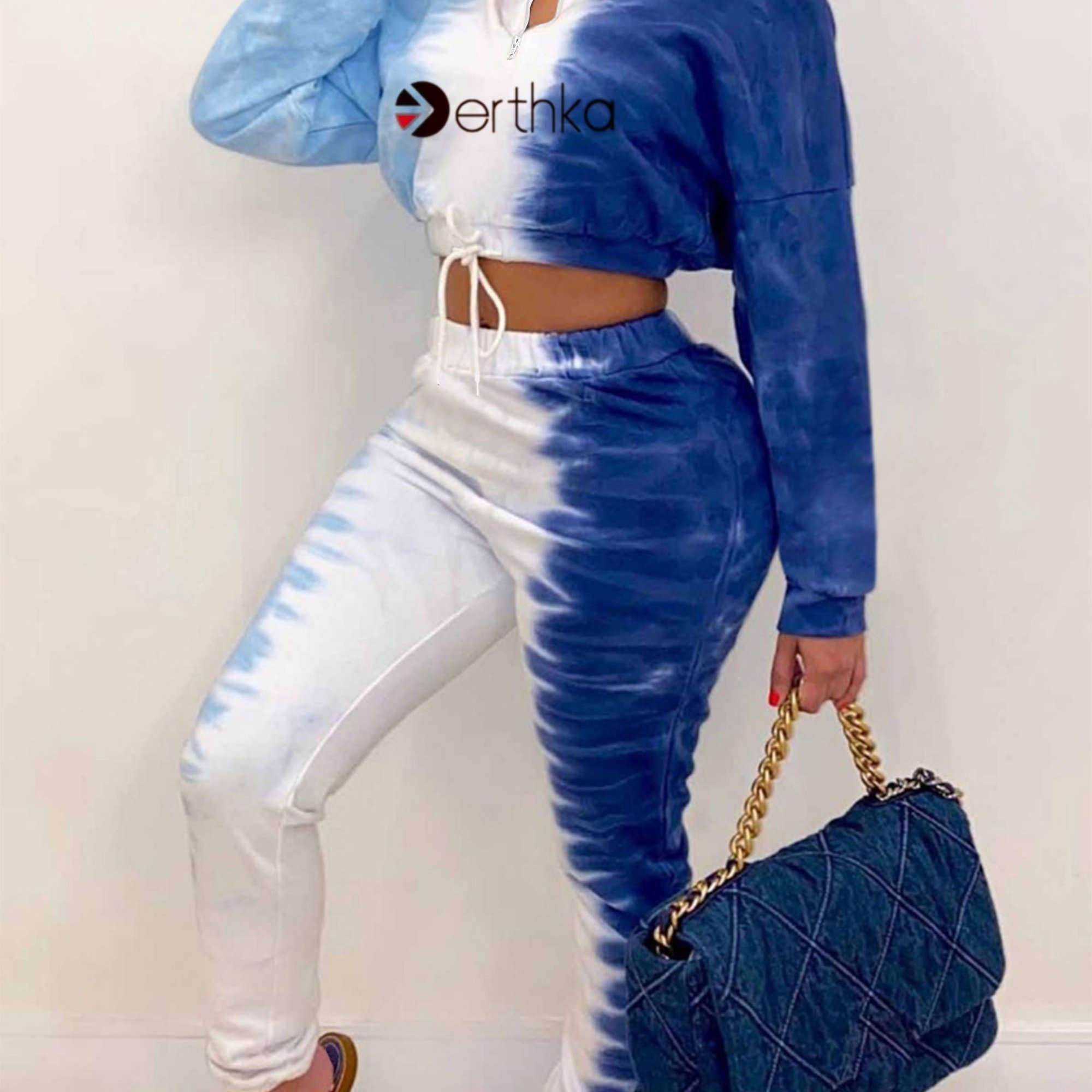 Color Block Casual Two piece Set Letter Print Zip Front Long - Temu Canada